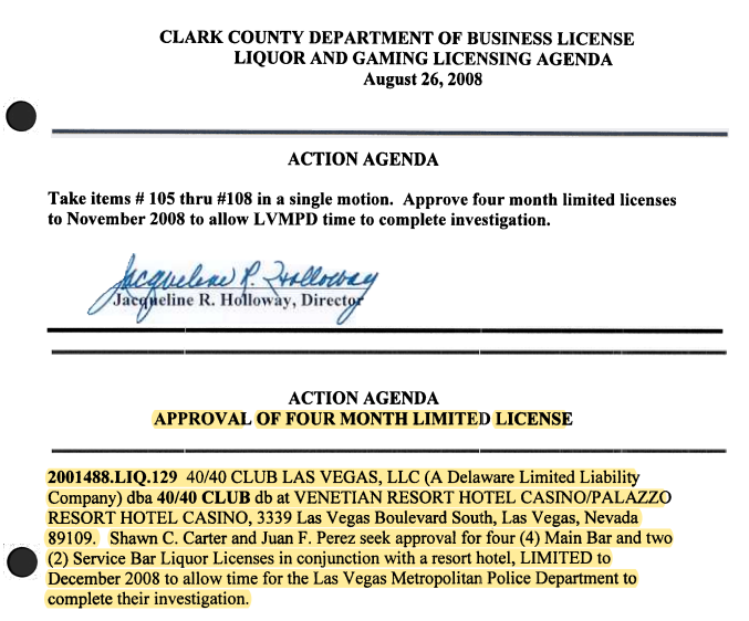 40/40 CLUB GAMING LICENSE - The Book of HOV