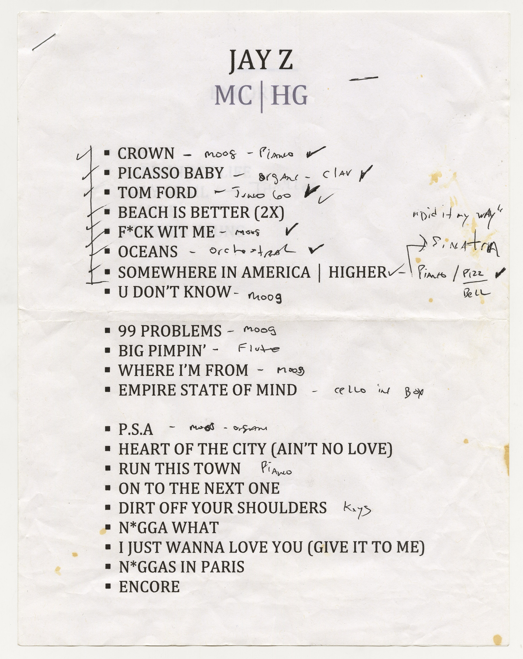 MAGNA CARTER WORLD TOUR SET LIST - The Book of HOV